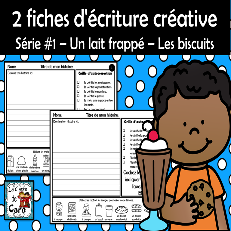 la classe de caro.: 2 fiches d'écriture créative Série #1 – Un lait ...