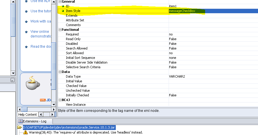 Oracle Application's Blog: How to Create the Check Box in the OAF Page : Complete steps to ...