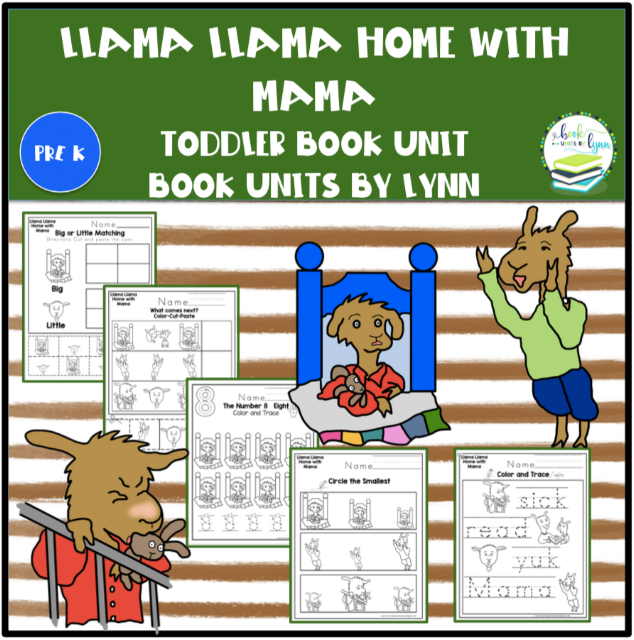 LLAMA LLAMA HOME WITH MAMA TODDLER BOOK UNIT ~ Book Units by Lynn