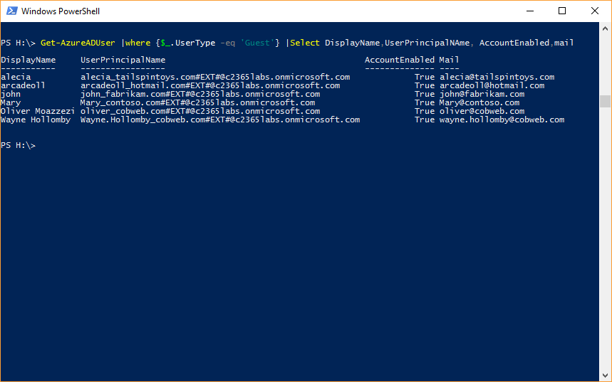 Wave16.com: Getting Azure AD Guest Users with the Azure AD Preview PowerShell module
