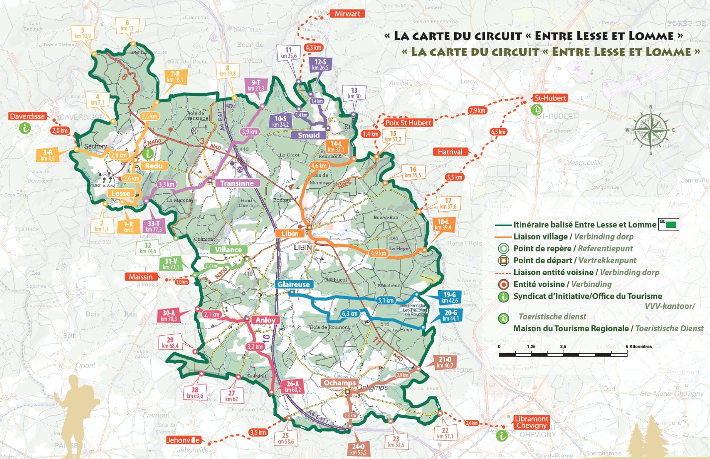 Wandelen tussen Lesse en Lomme