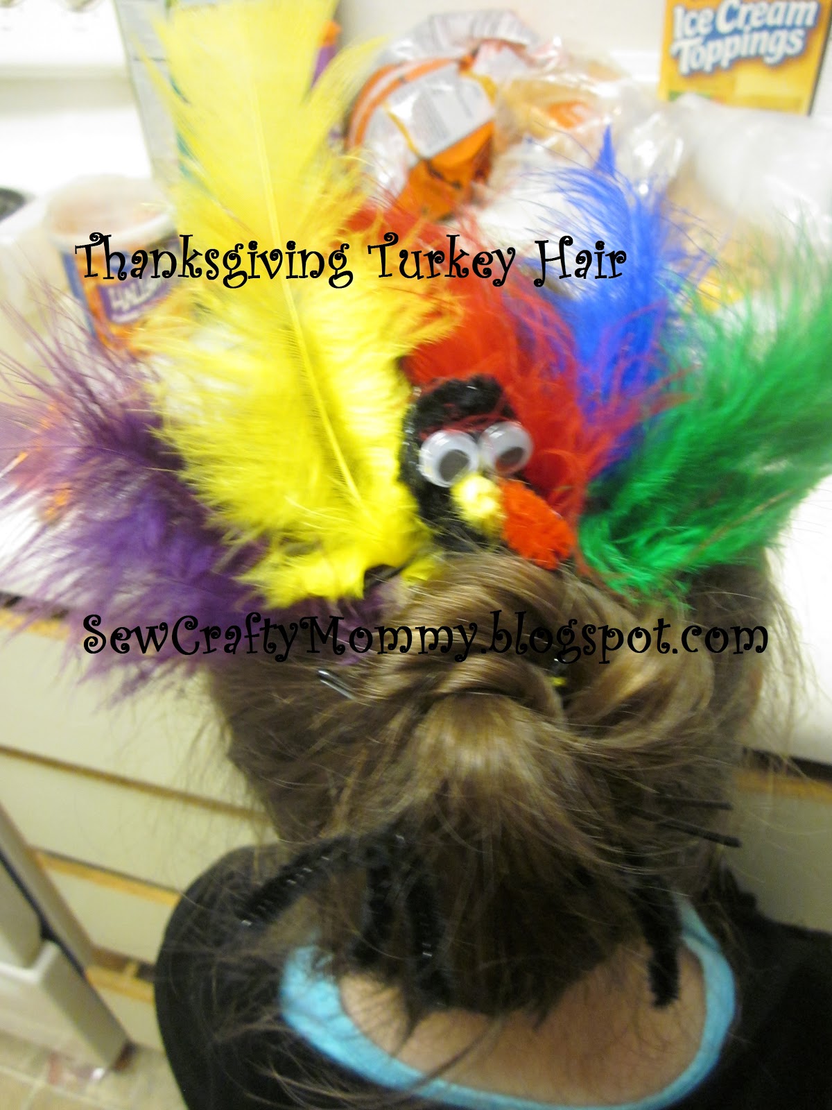 Sew Crafty Mommy: Thanksgiving Turkey Hair