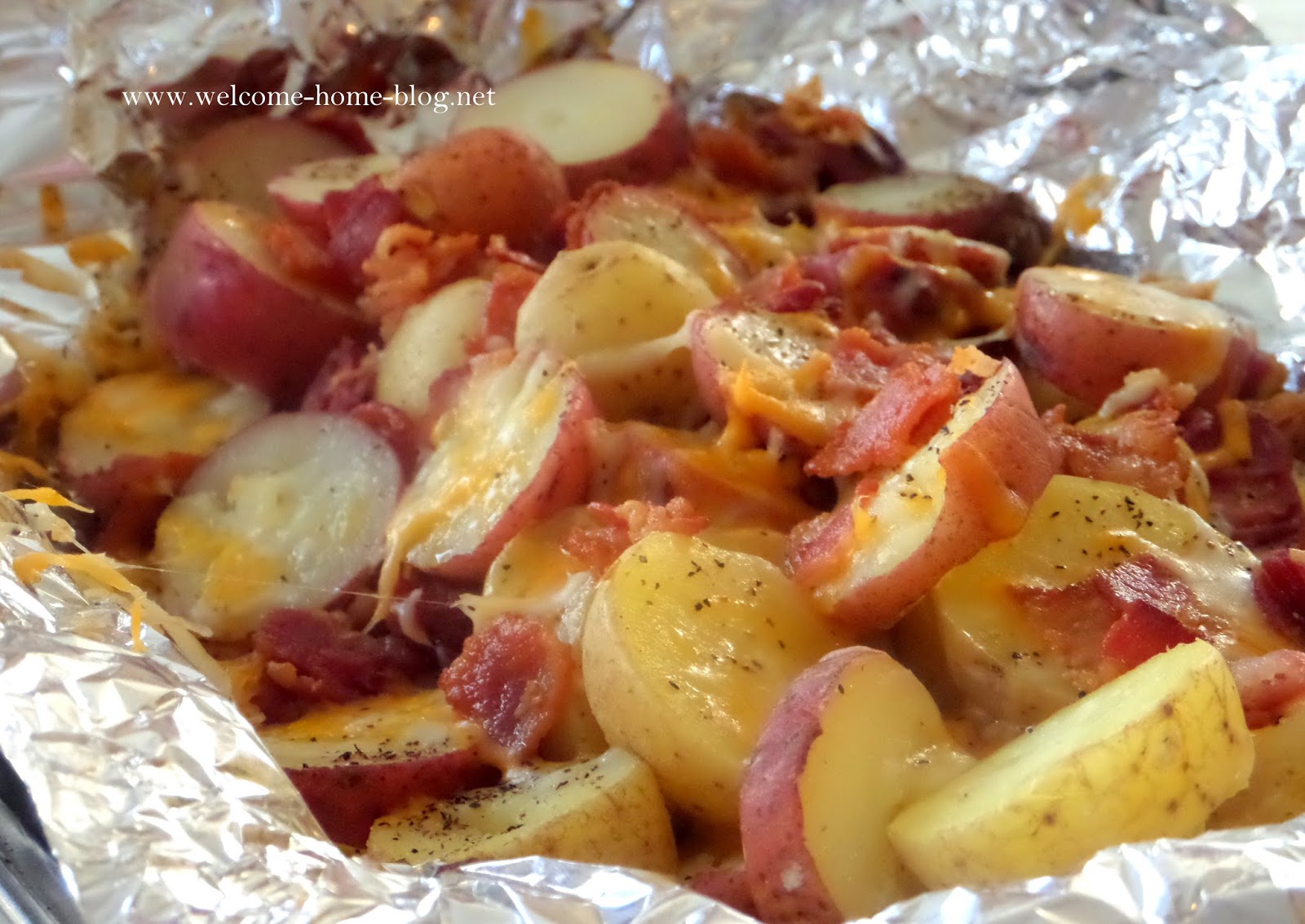 Welcome Home Blog: Cheesy Camp Fire Potatoes