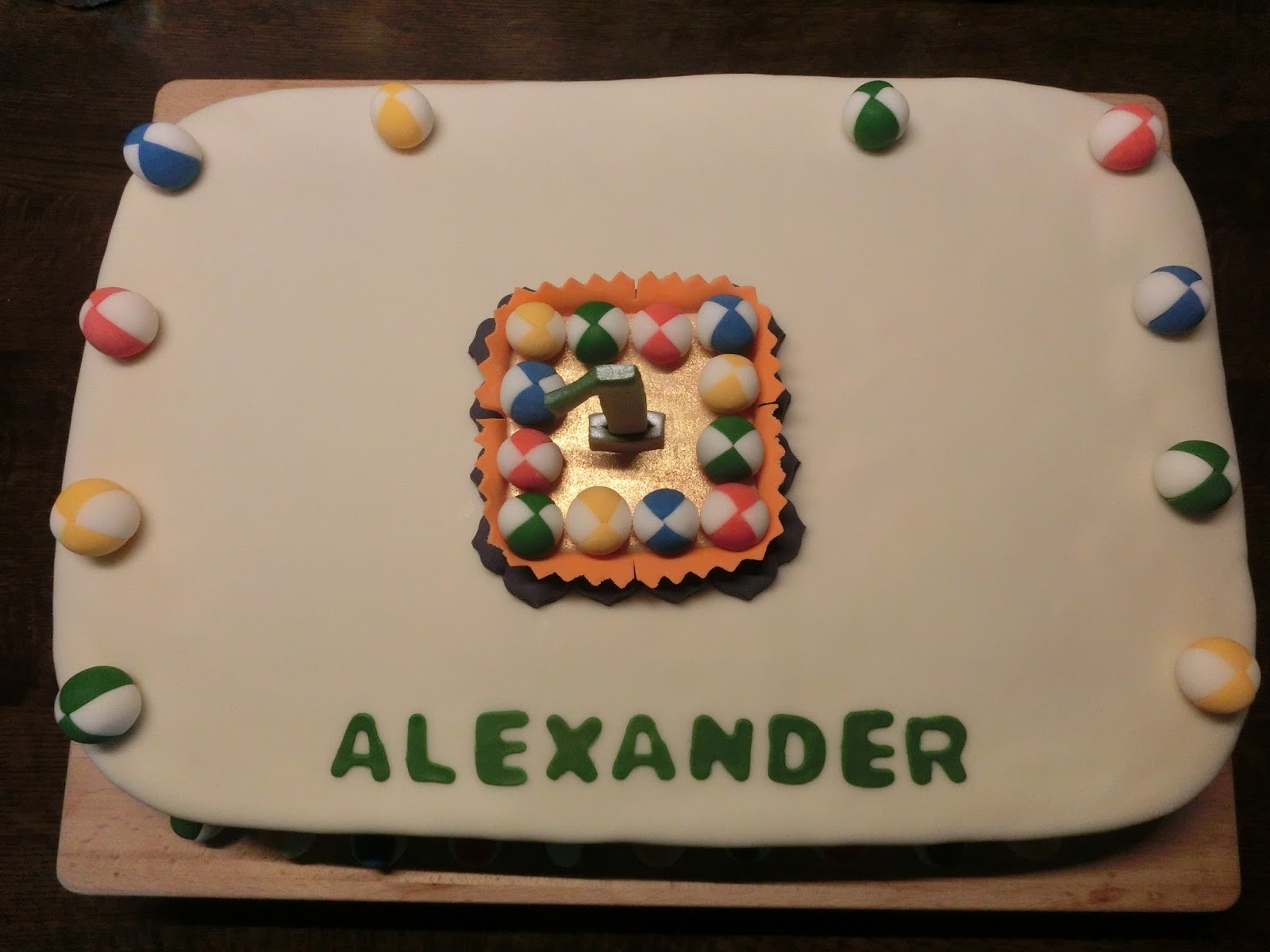 "Rot-Knäppchen" backt...: 29.08.2015 - Bälle-Torte für Alexander's 1 ...