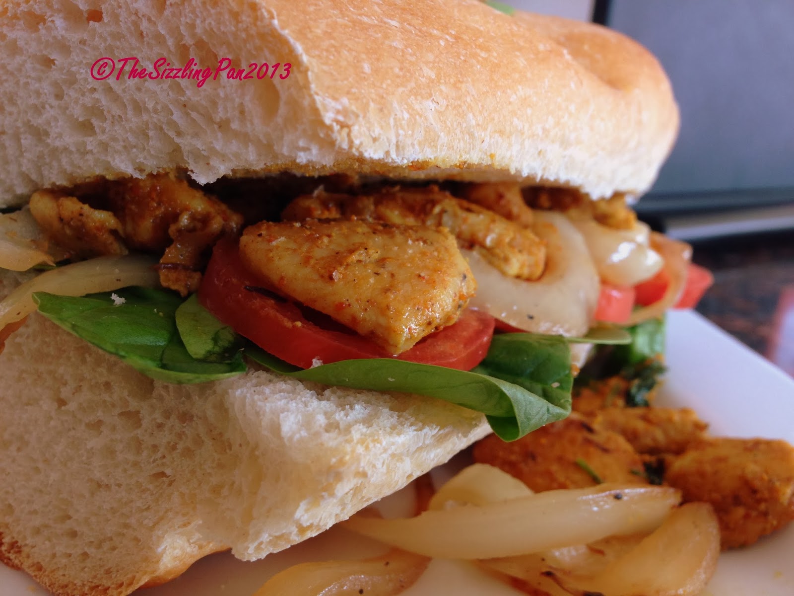 The Sizzling Pan: Spicy 'Chicken Tikka' Sandwiches