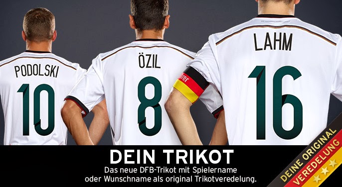 Football teams shirt and kits fan: Font fix Germany World Cup 2014
