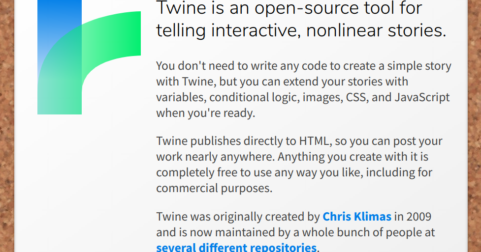 Spring 2021 Online Course Diary: Tech Tips: Twine