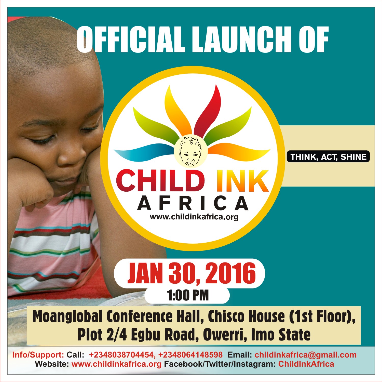 Unknown Writers: Child Ink Africa set for Jan 30 launch in Imo State