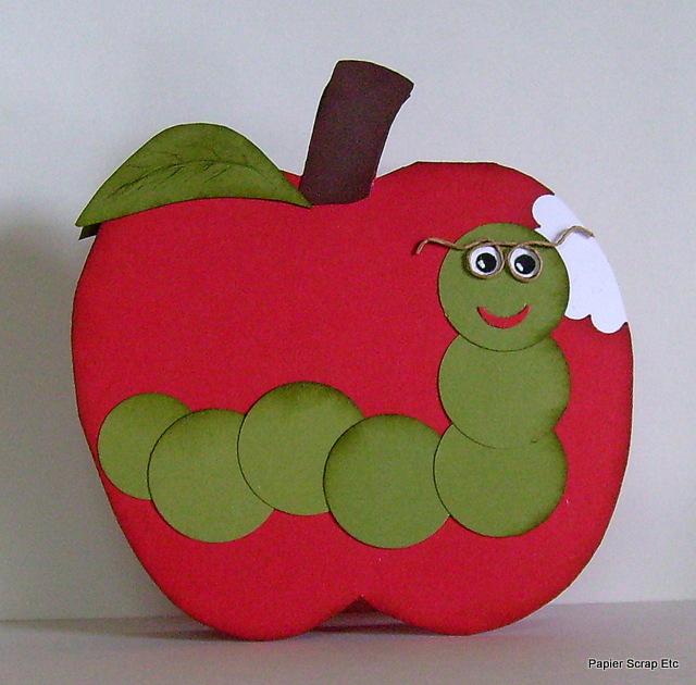 papierscrapetc: Une carte pomme et son ver!!!