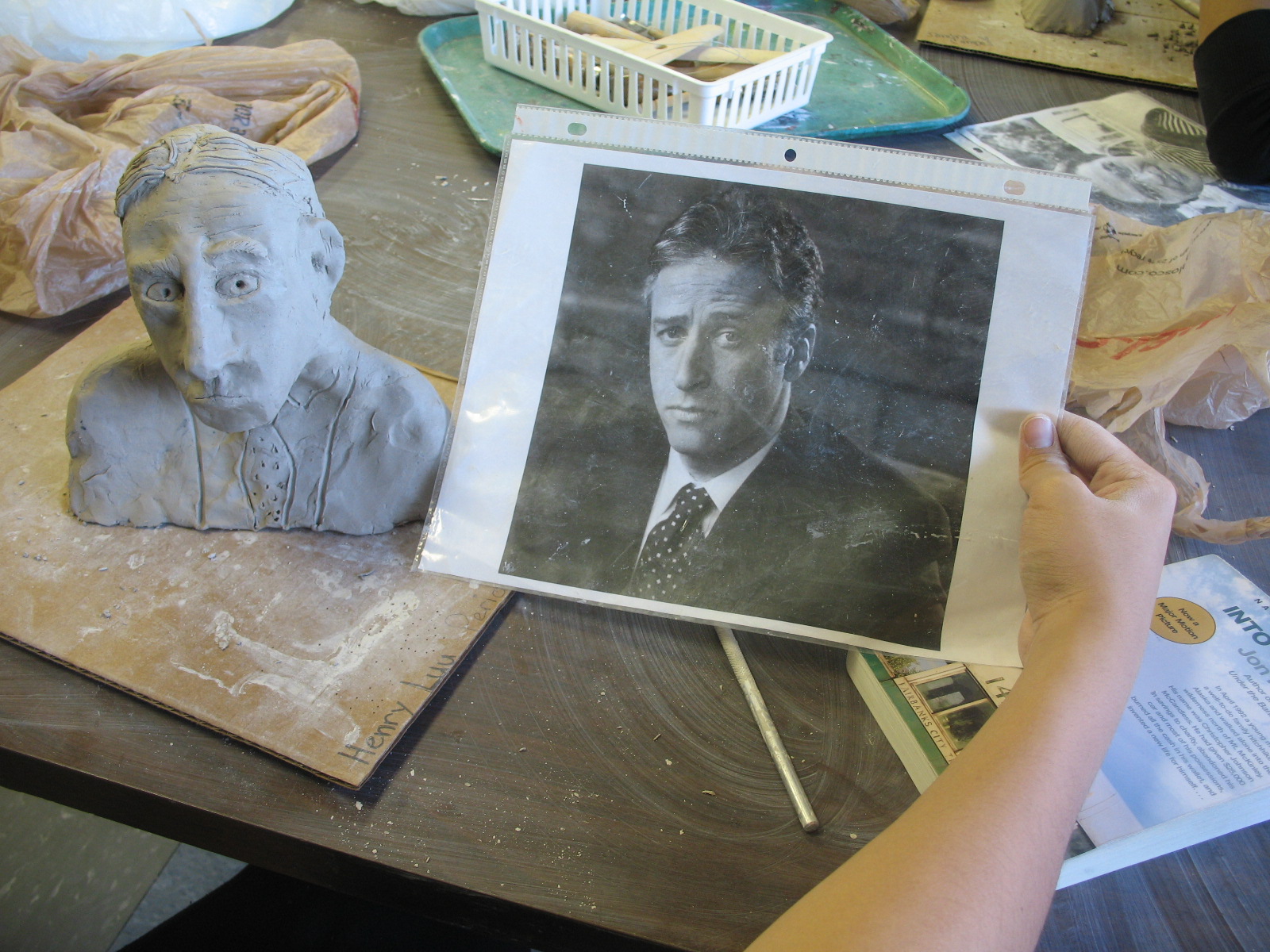 Lane Tech Art Studio : Clay Busts of Famous People