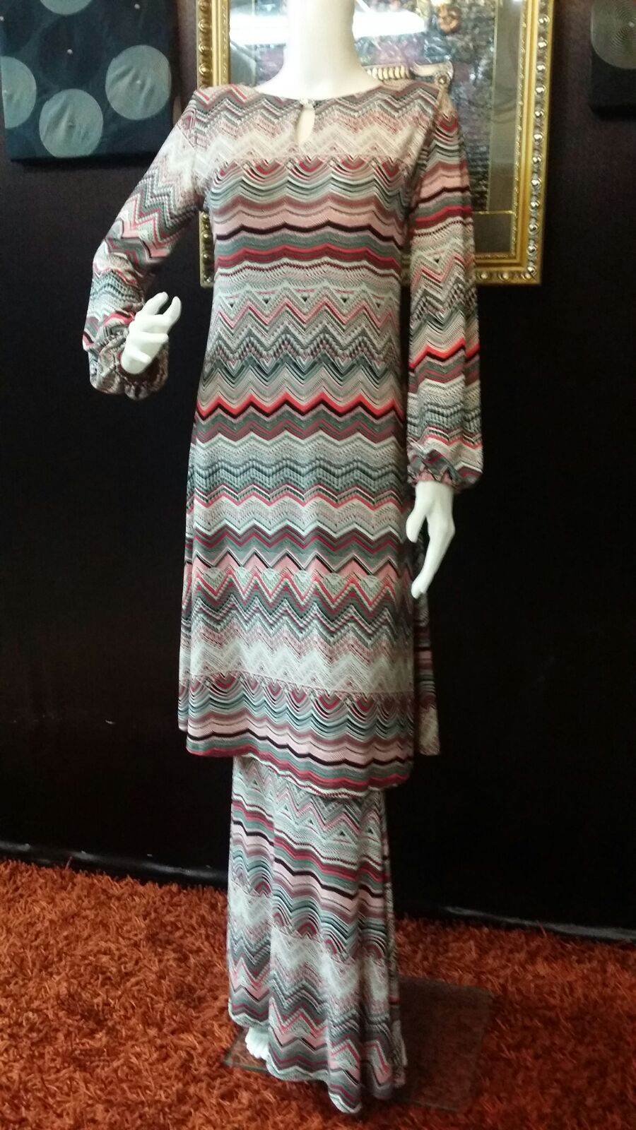 ZUCO Fashion: CLASSIC MINI KURUNG A-LINE CUT (full lycra)- XS TILL 5XL