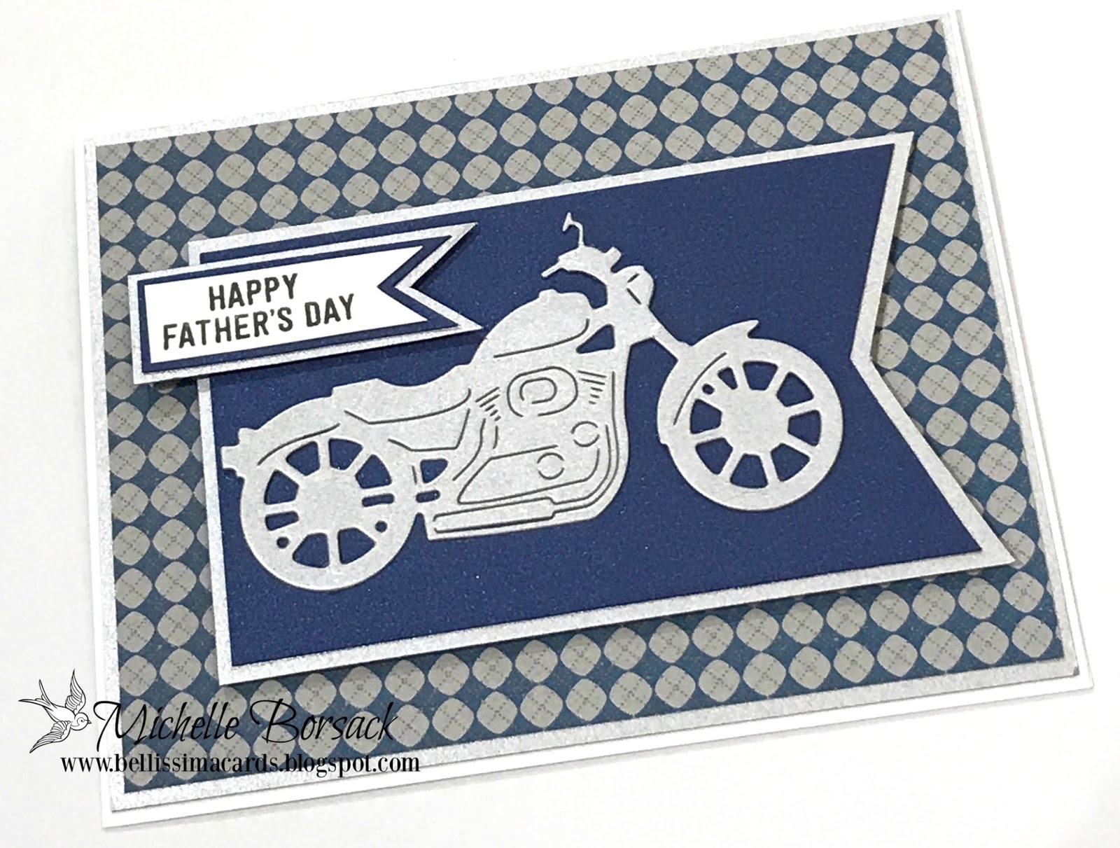 Bellissima Cards: Cards for Guys...Day 2...Die Cut Motorcycles