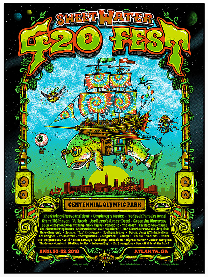 INSIDE THE ROCK POSTER FRAME BLOG: Matt Leunig 420 Fest & String Cheese ...
