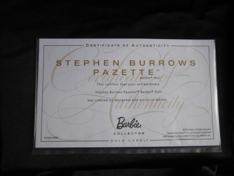 BARBIE SARAI: STEPHEN BURROWS PAZETTE