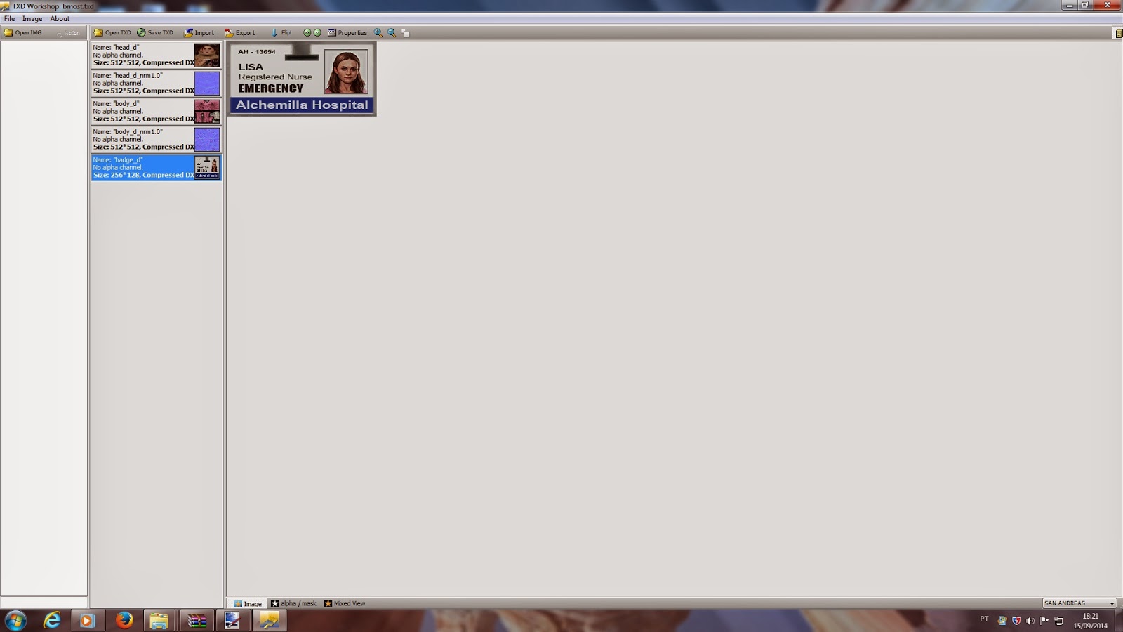Insert alpha channel in txd workshop - masashark