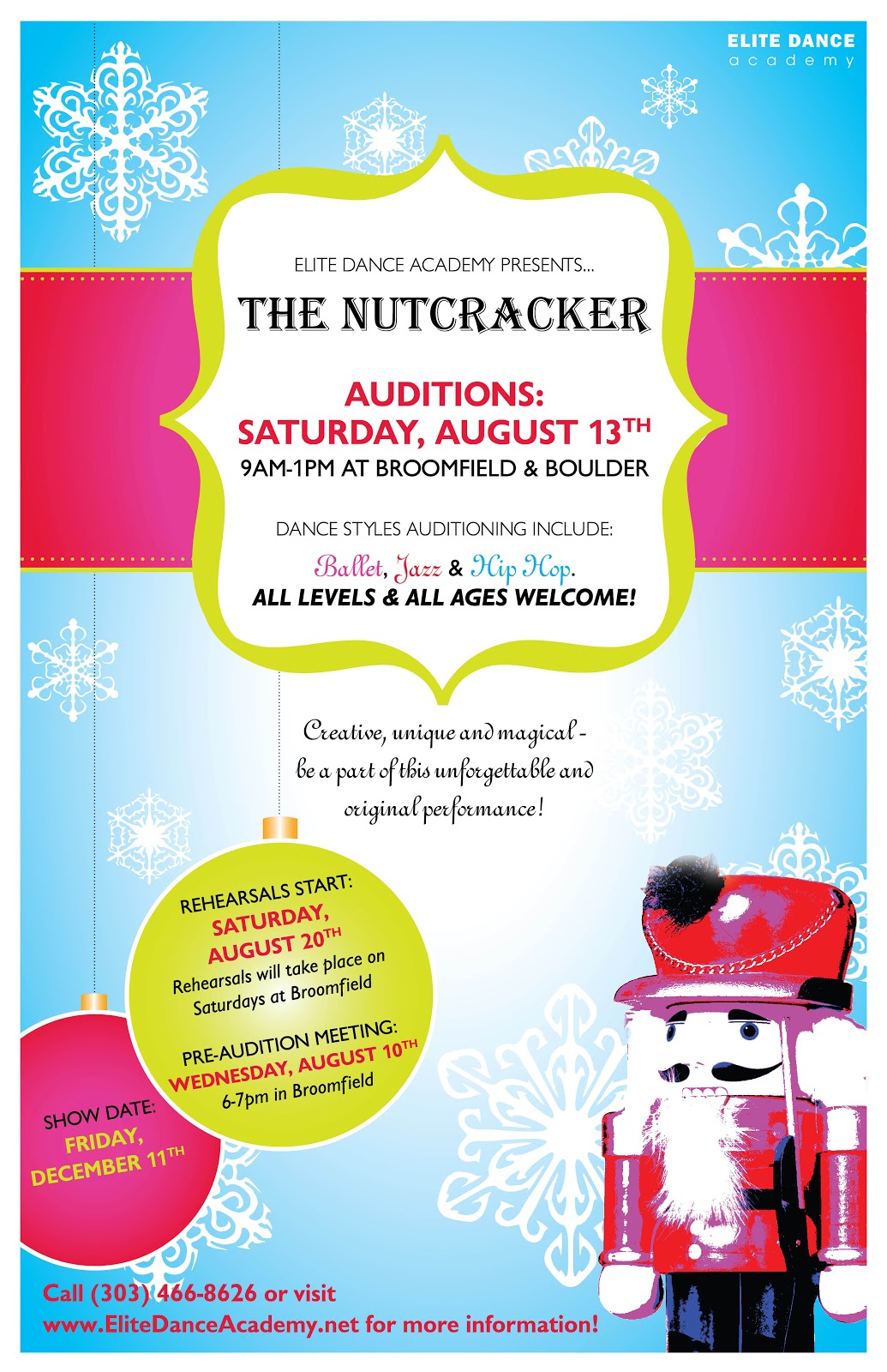 Leslie Designs Stuff: Nutcraker Auditions Poster
