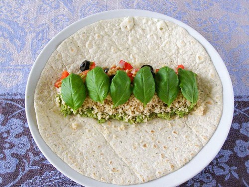 maple•spice: Grilled Mediterranean Couscous Wrap with Balsamic Glaze