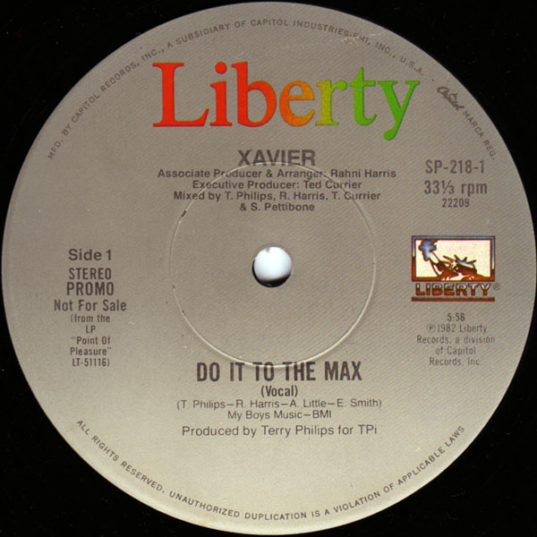 Funk-Disco-Soul-Groove-Rap: Xavier - Do It To The Max.