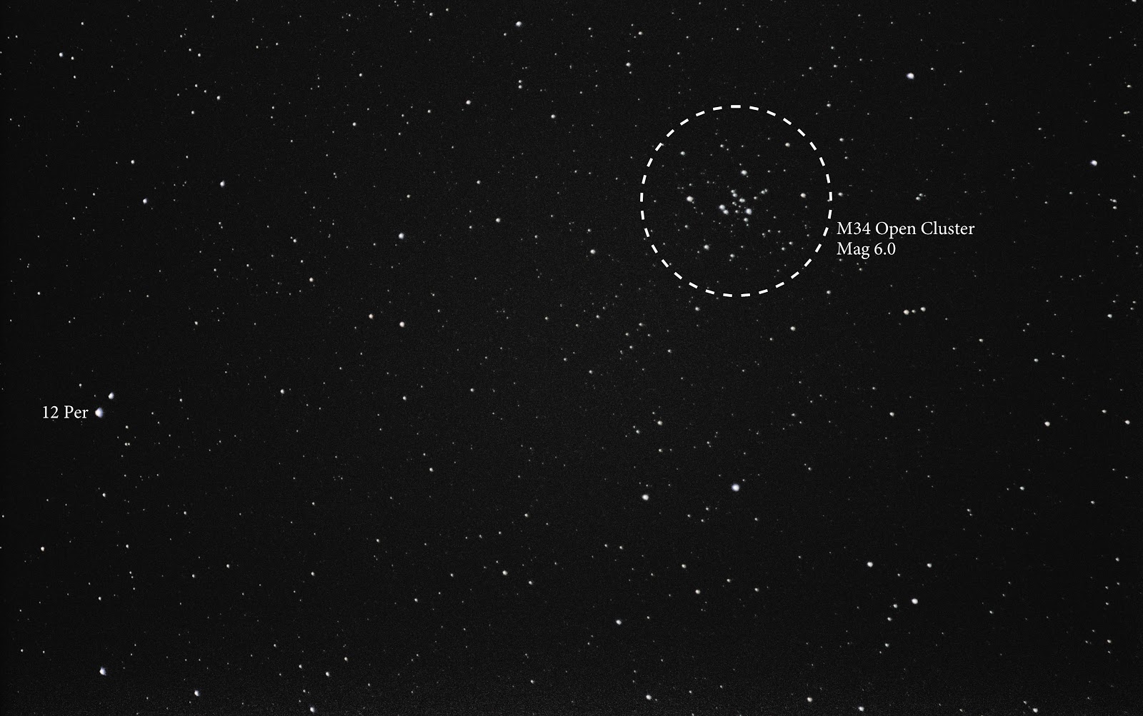 Updated M34 with T5i on Fixed Tripod [Stellar Neophyte Astronomy Blog]