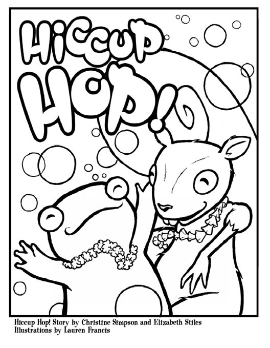 Coloring & Activity Pages: "Hiccup Hop!" Coloring Page
