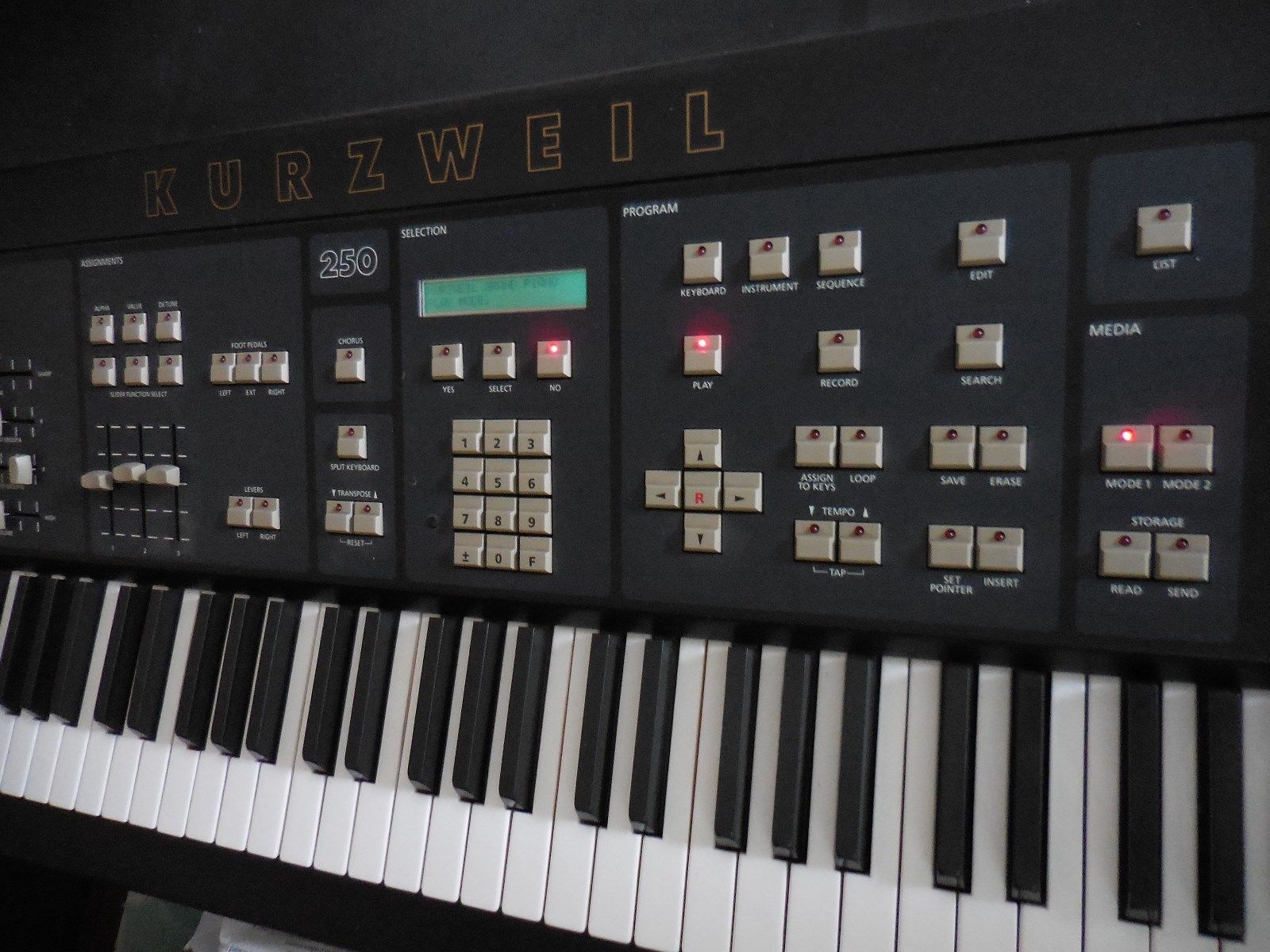 MATRIXSYNTH: VTG. Kurzweil KMS 250 Keyboard/Synthesizer SN 85080841 ...