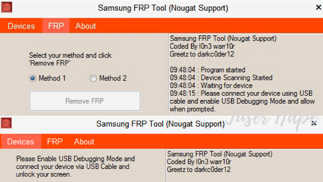 INFO - Samsung FRP Tool V.1.0.0 ( nougat support ) | IDGSM