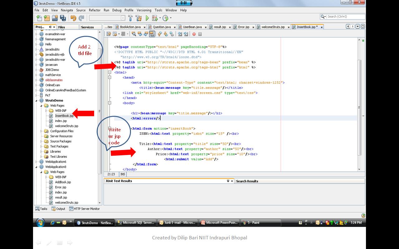 How To Create Struts Application Using Netbeans