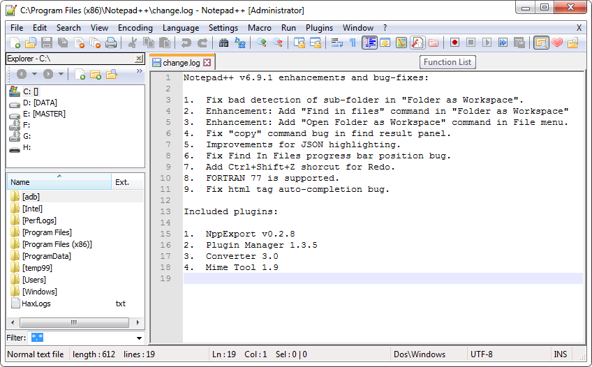 Adding File Explore inside Notepad++ Editor | Few Solution
