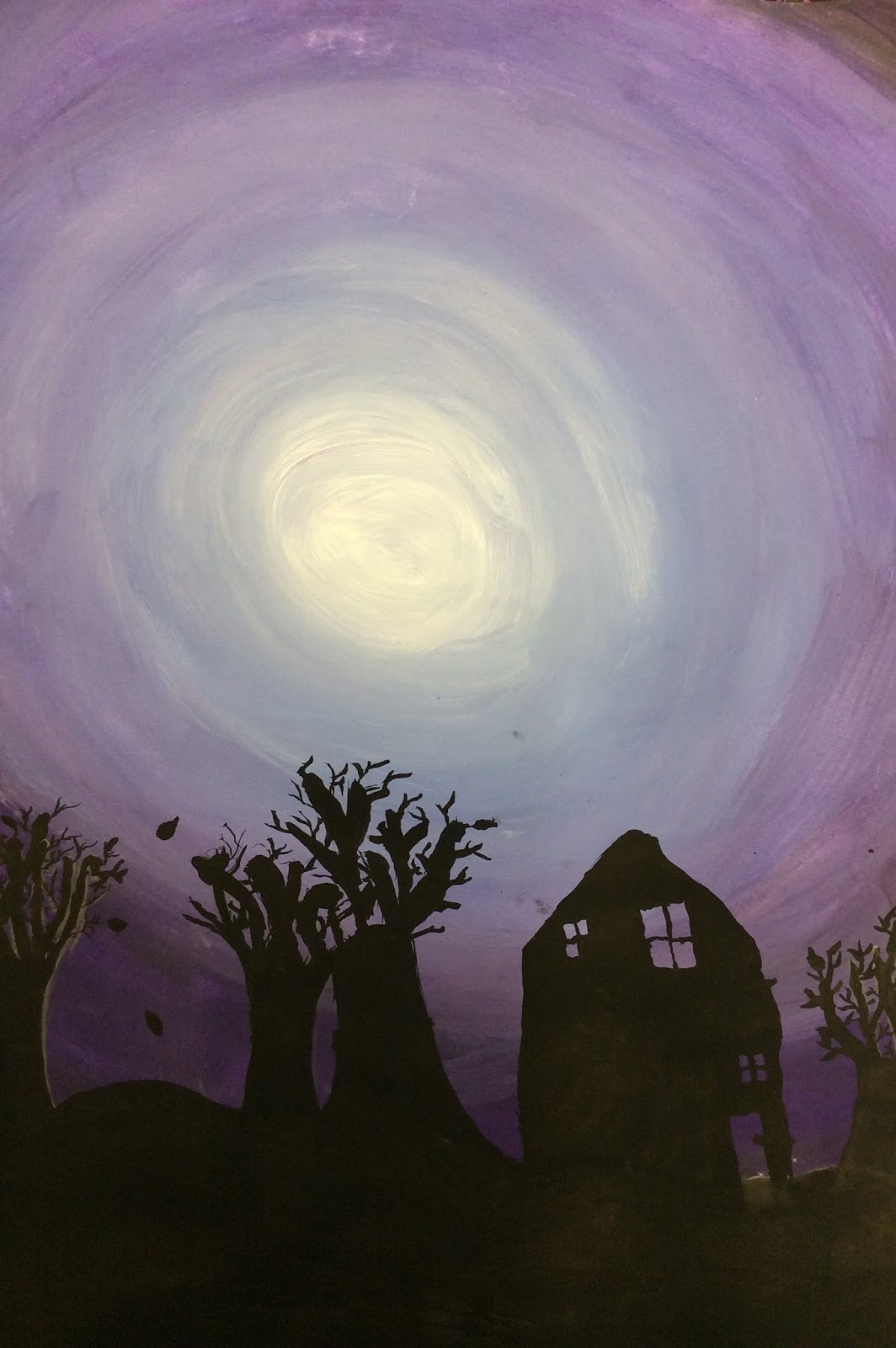 Art with Mrs. Elliott : Monochromatic Scenes in Silhouette