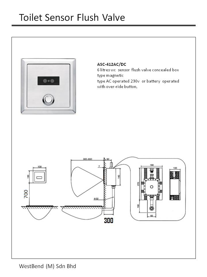 WestBend (M) Sdn Bhd: wc sensor flush valve