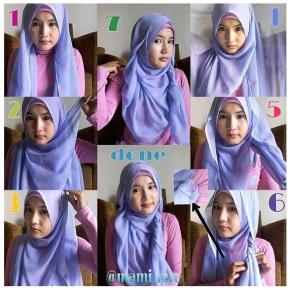 Aneka Tutorial Hijab Pashmina Kaos Modern Terpopuler 2016