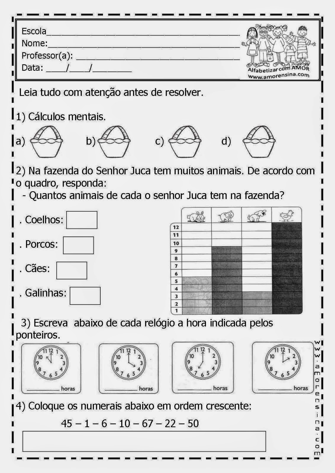 Atividades De Matematica 2 Ano Problemas Adição E Subtração - BRAINCP
