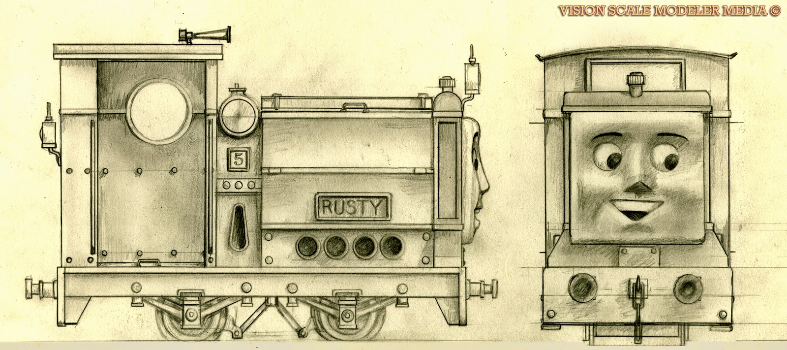 SodorModelRailroading: Blueprints: Rusty, 16mm scale