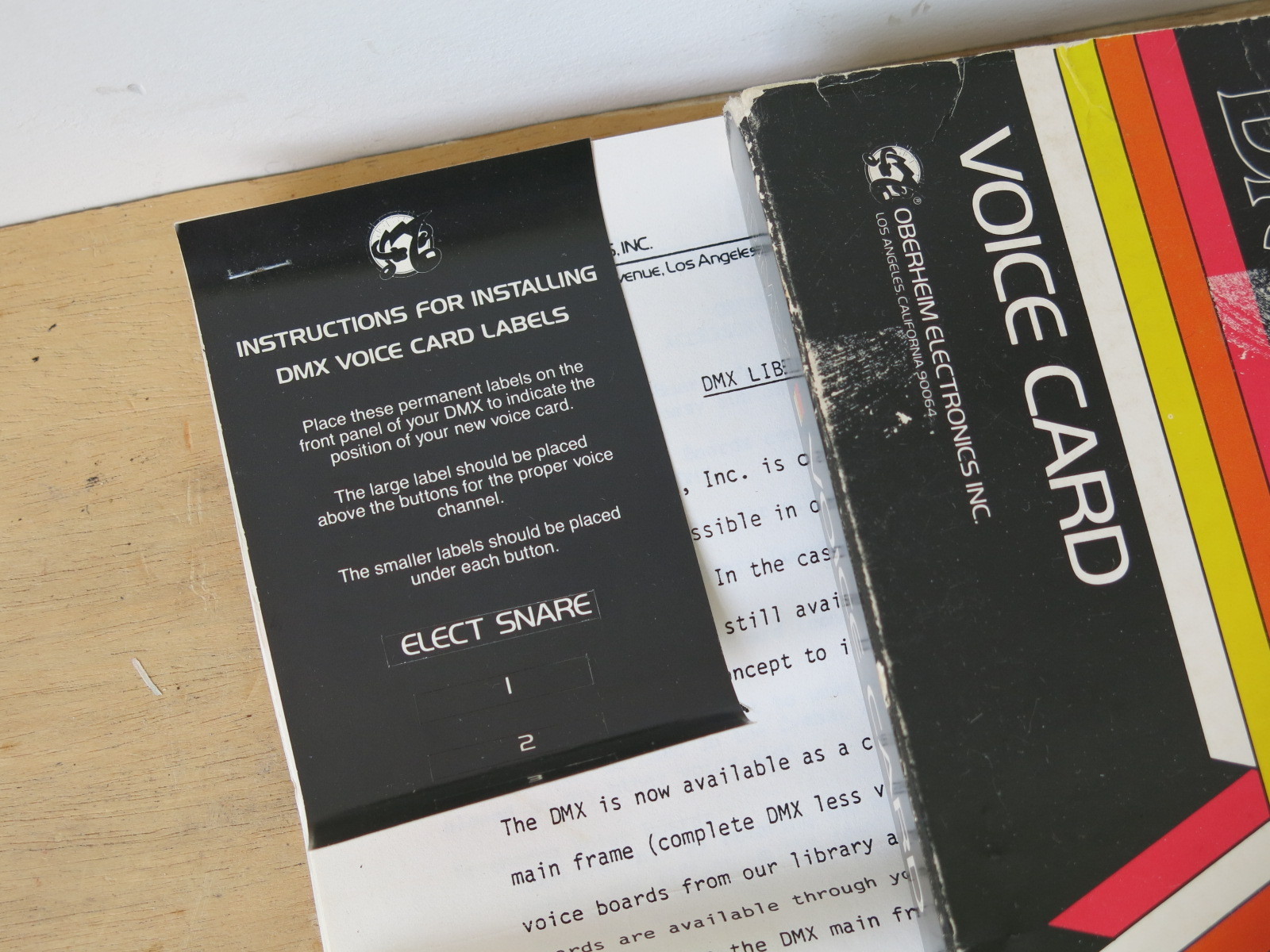 MATRIXSYNTH: Oberheim DMX Electronic Snare Voice Card with original box ...