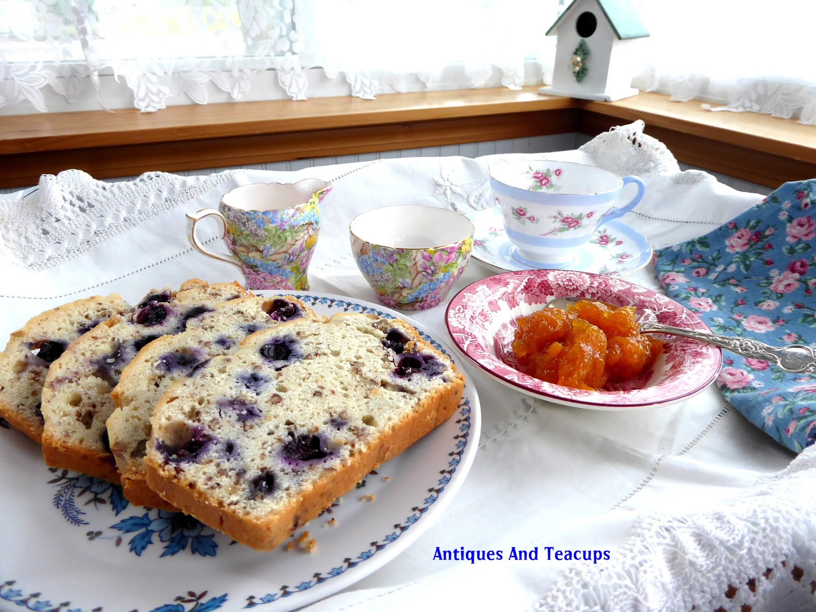 Antiques And Teacups: Blueberry Tea Bread and Shelley Sunroom Tea For ...