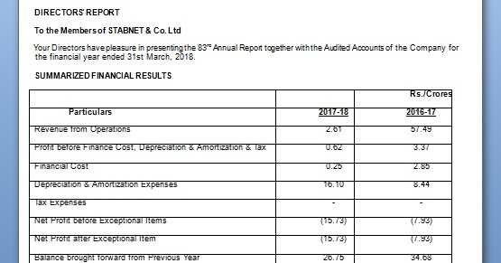 Private Company Director Report Format in Word