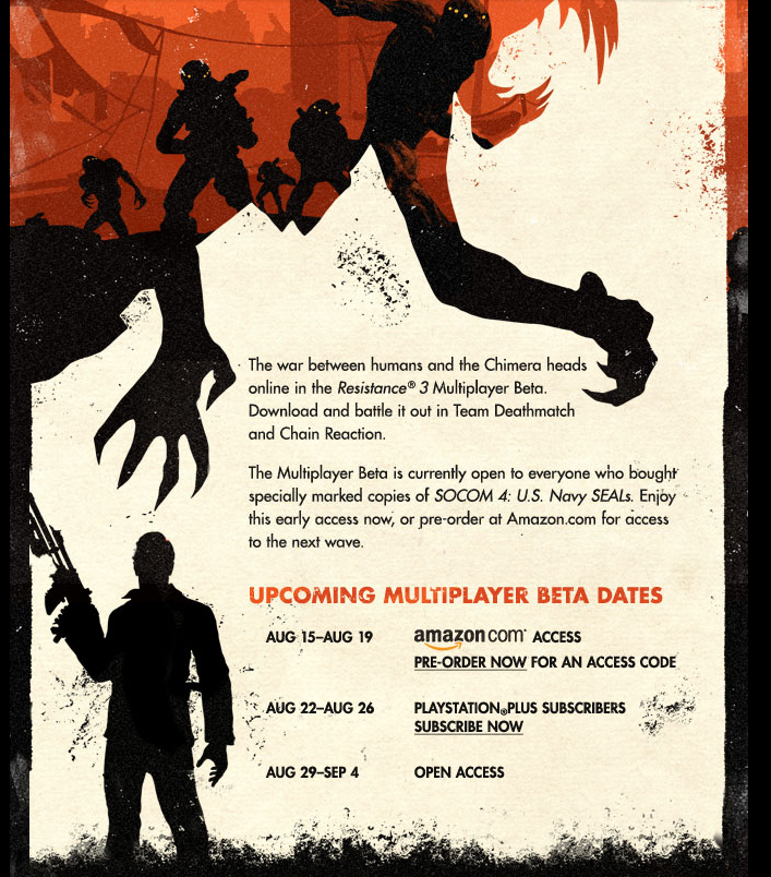 Resistance 3: Join the Fight in the Multiplayer Beta ~ GameInMotion