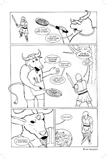 the blank page: Theseus and the Minotaur comic