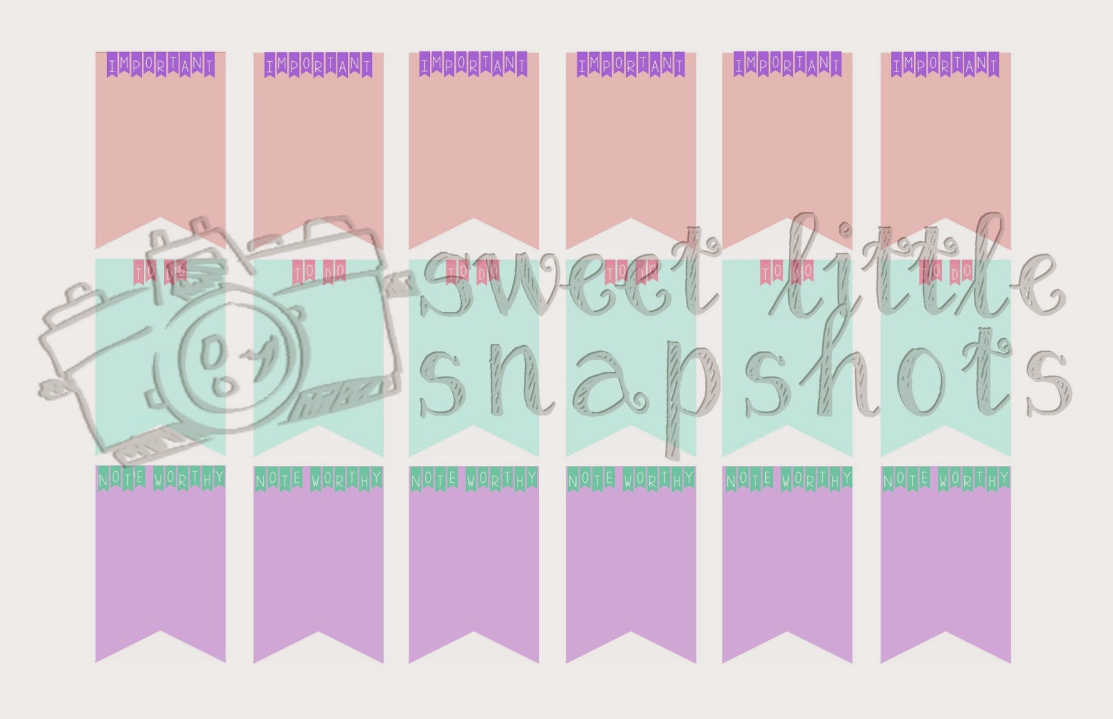 Sweet Little Snapshots: Reminder Stickies - Freebies!