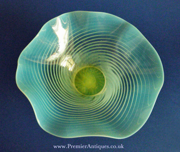 Premier Antiques: Victorian Striped Vaseline Glass