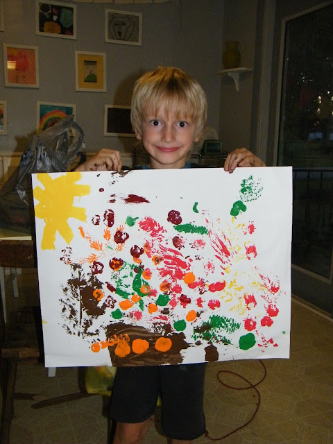 Adventures-In-Mommy-Land: Nathan's Nature Painting