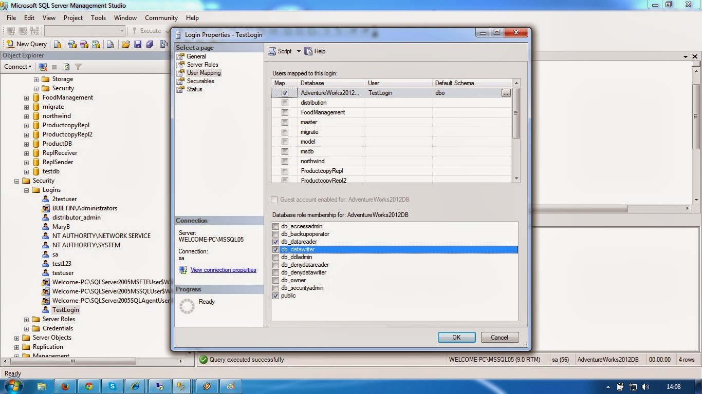 Ashok Kumar Sql Development And Dba Adminstrations Techi Blog How To Assign Database Role