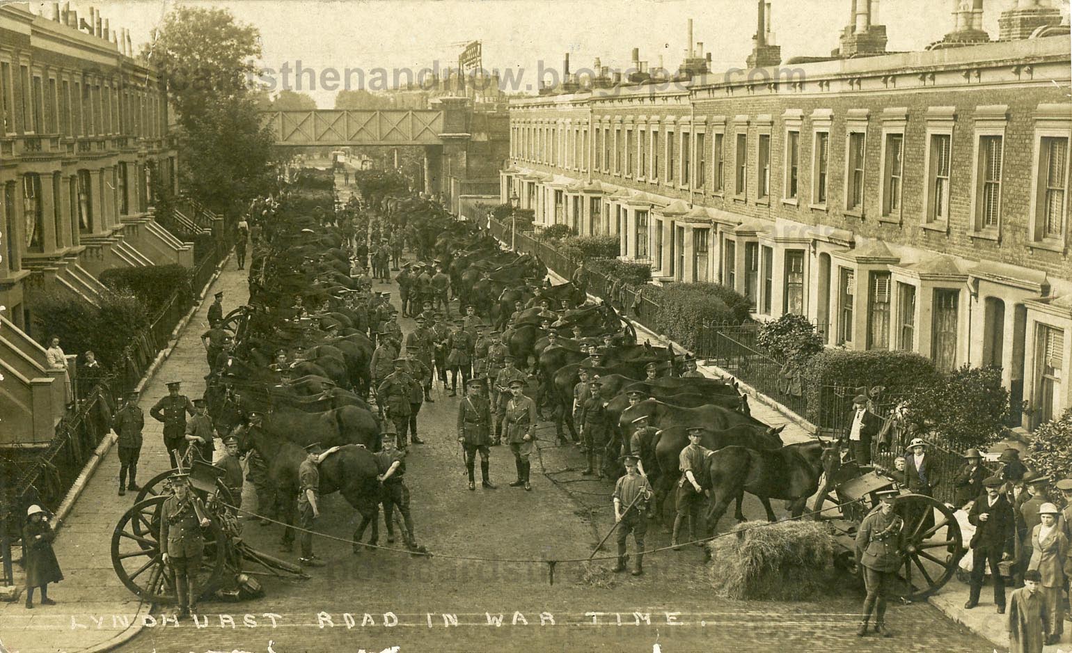 Postcards Then and Now: Camberwell, South London, Lyndhurst Way 1915