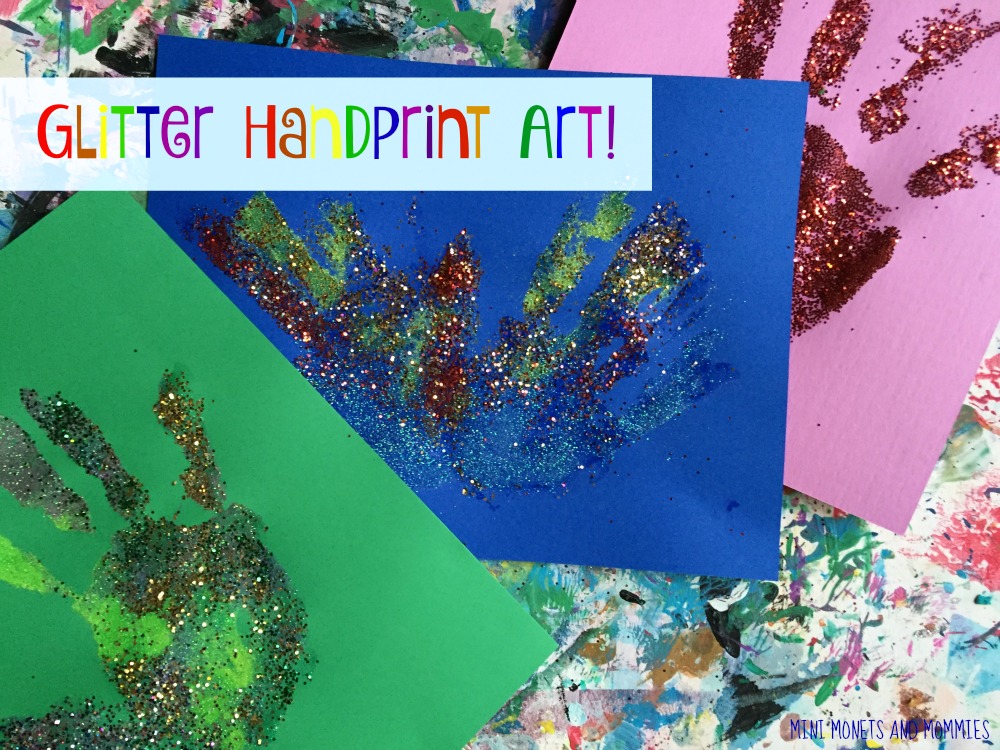 Mini Monets and Mommies: Glitter Handprint Art for Kids