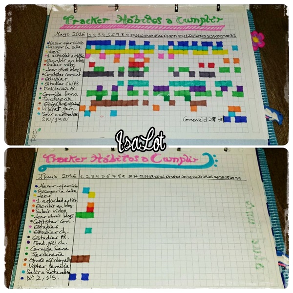 IsaLot Scrapbooking: Bullet Journal ¿qué son los trackers? más ideas ...