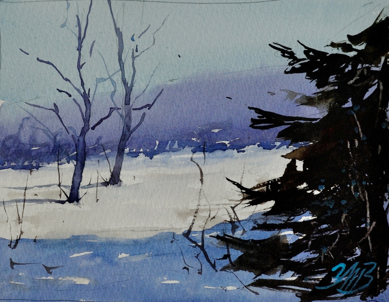 Brienne M Brown's Daily Art Blog: Winter Shadows