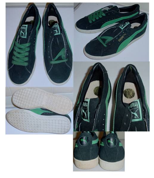 Puma Trainers - colourways and variations: Puma Suede - black and green