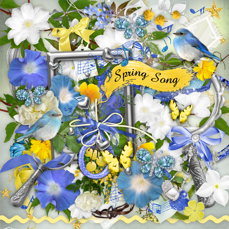 cheyOkota digital scraps: Spring Song Digital Scrapbooking Kit + Freebie