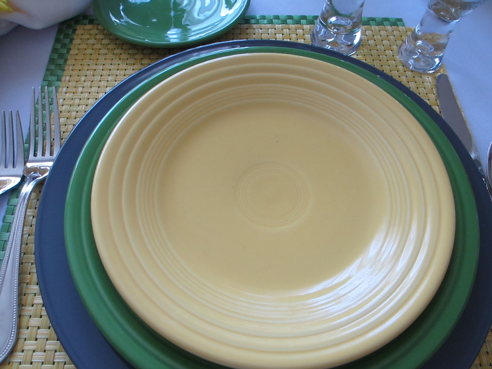 Table for One: Fiestaware and Daisies