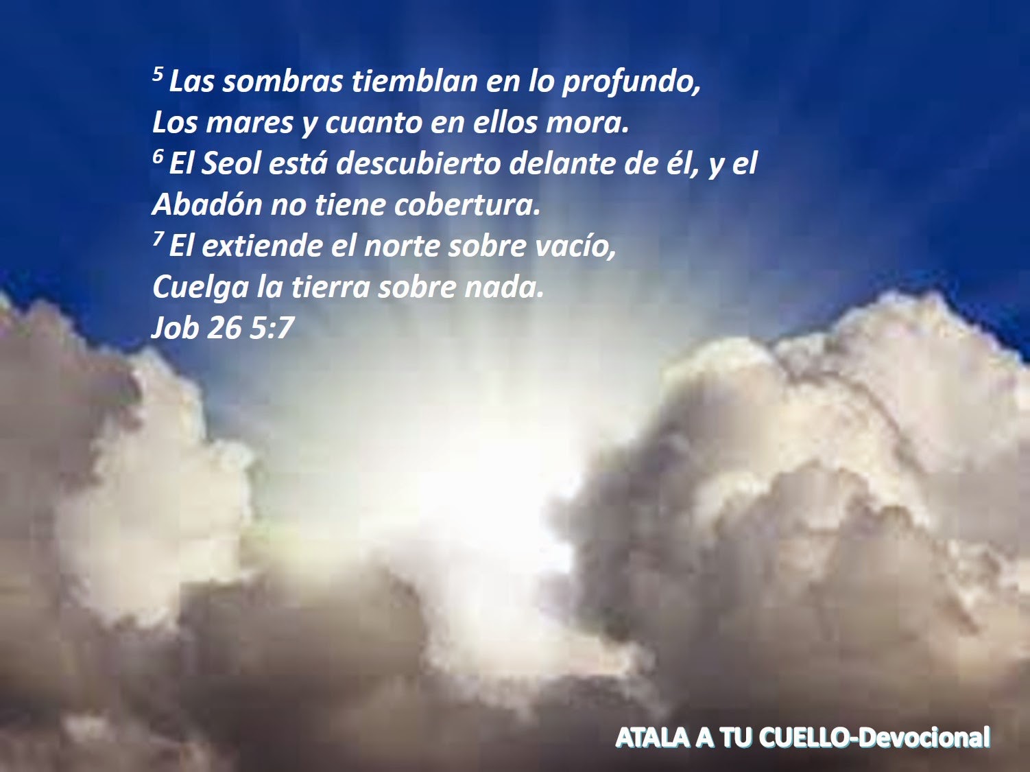 ATALA A TU CUELLO Devocional: Job 26